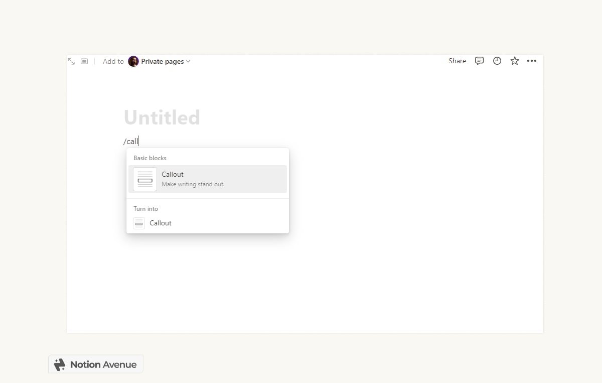 How to Add a Callout without an Emoji
